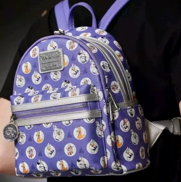 Loungefly | Bags | Loungefly Disney 0 Backpack Mickey Friends Purple ...